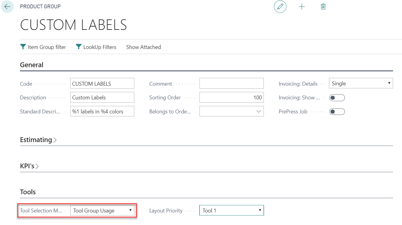 Tool selection - PrintVis Documentation